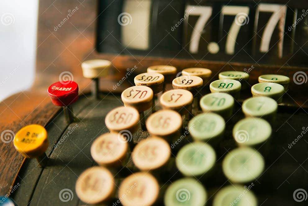Cash register stock image. Image of mechanism, profit - 7599151