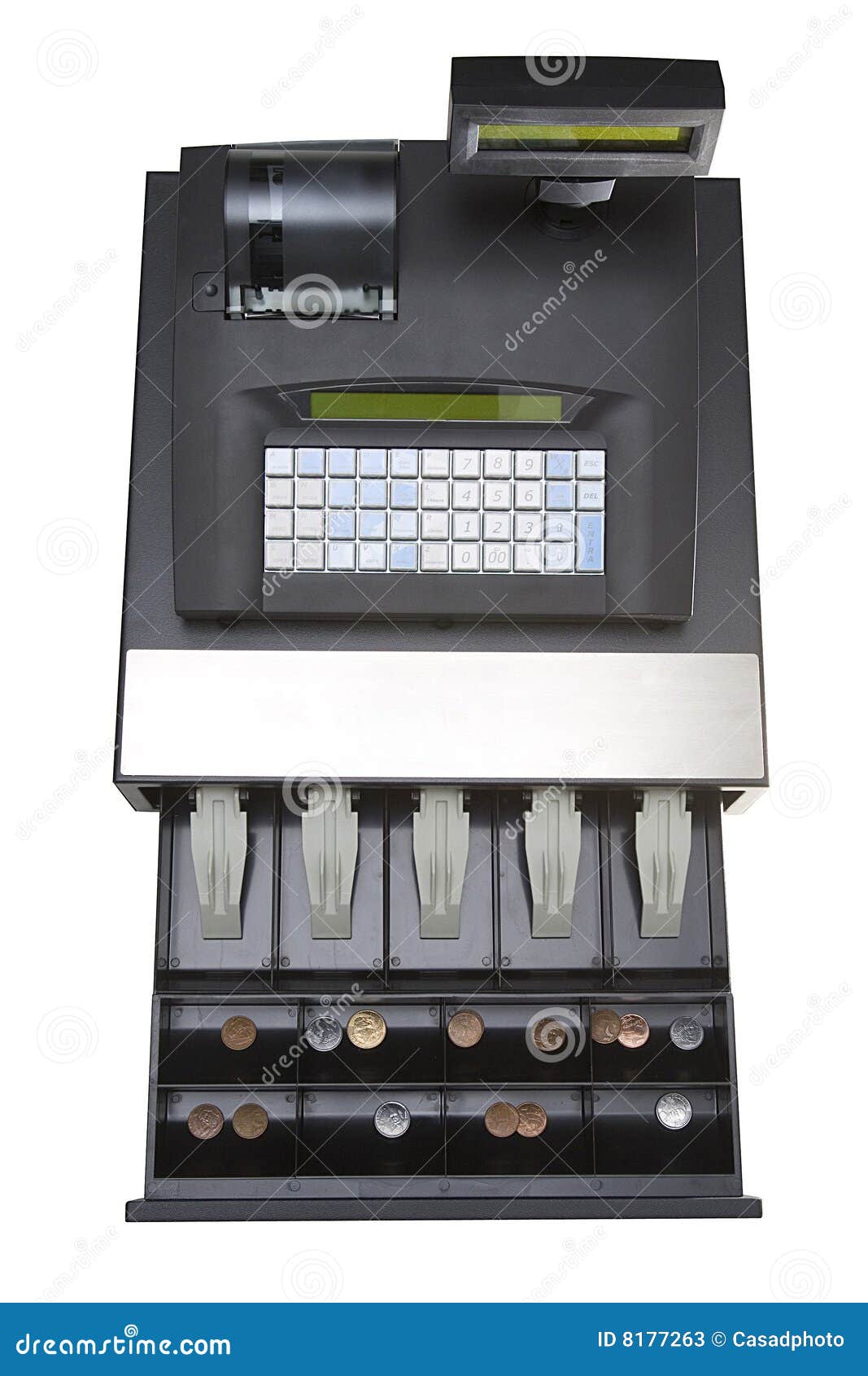 Cash register stock image. Image of sell, money, printer - 8177263