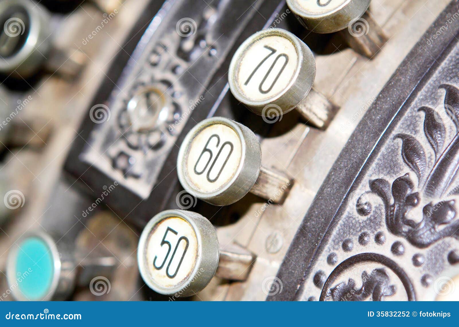 Cash register, close up stock photo. Image of vintage - 35832252