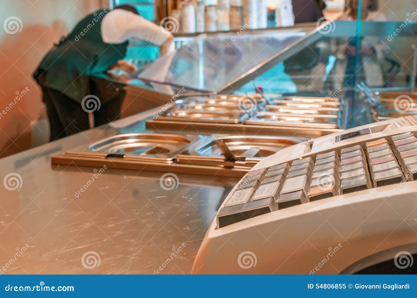 Cash Register in a Food Shop Stock Image - Image of grocery, register ...