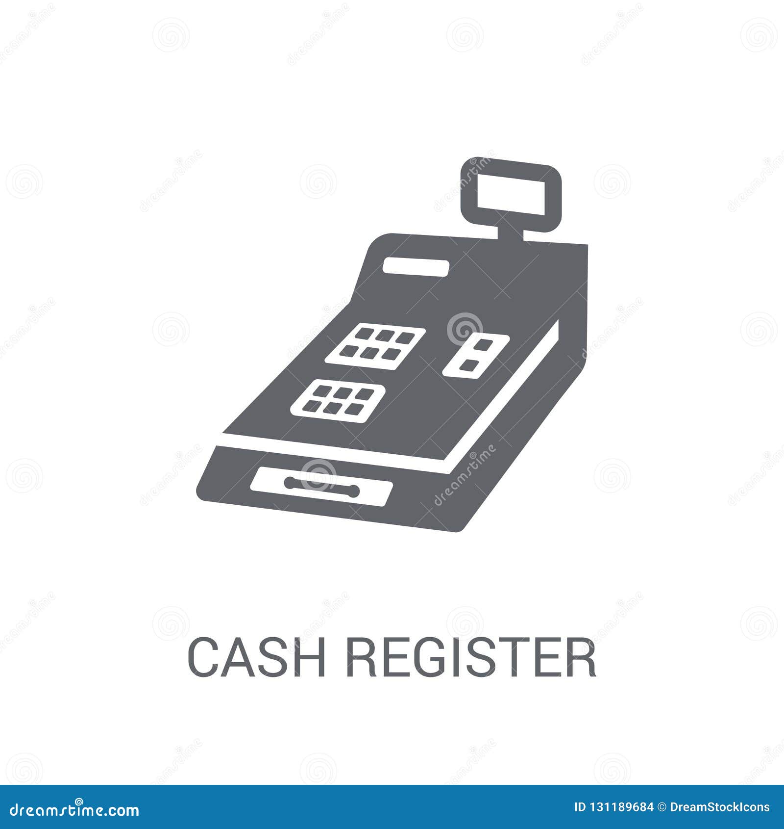 Cash Register Icon. Trendy Cash Register Logo Concept on White B Stock ...