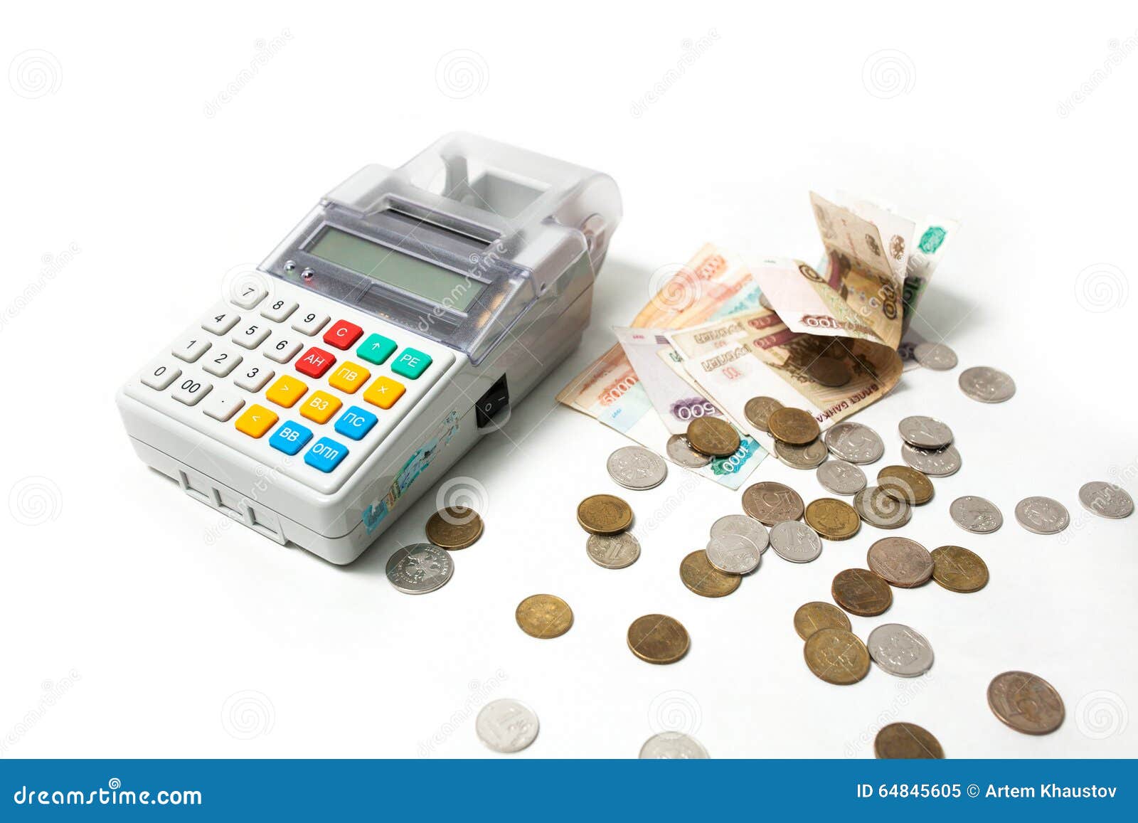 Cash register isolated stock image. Image of business - 64845605