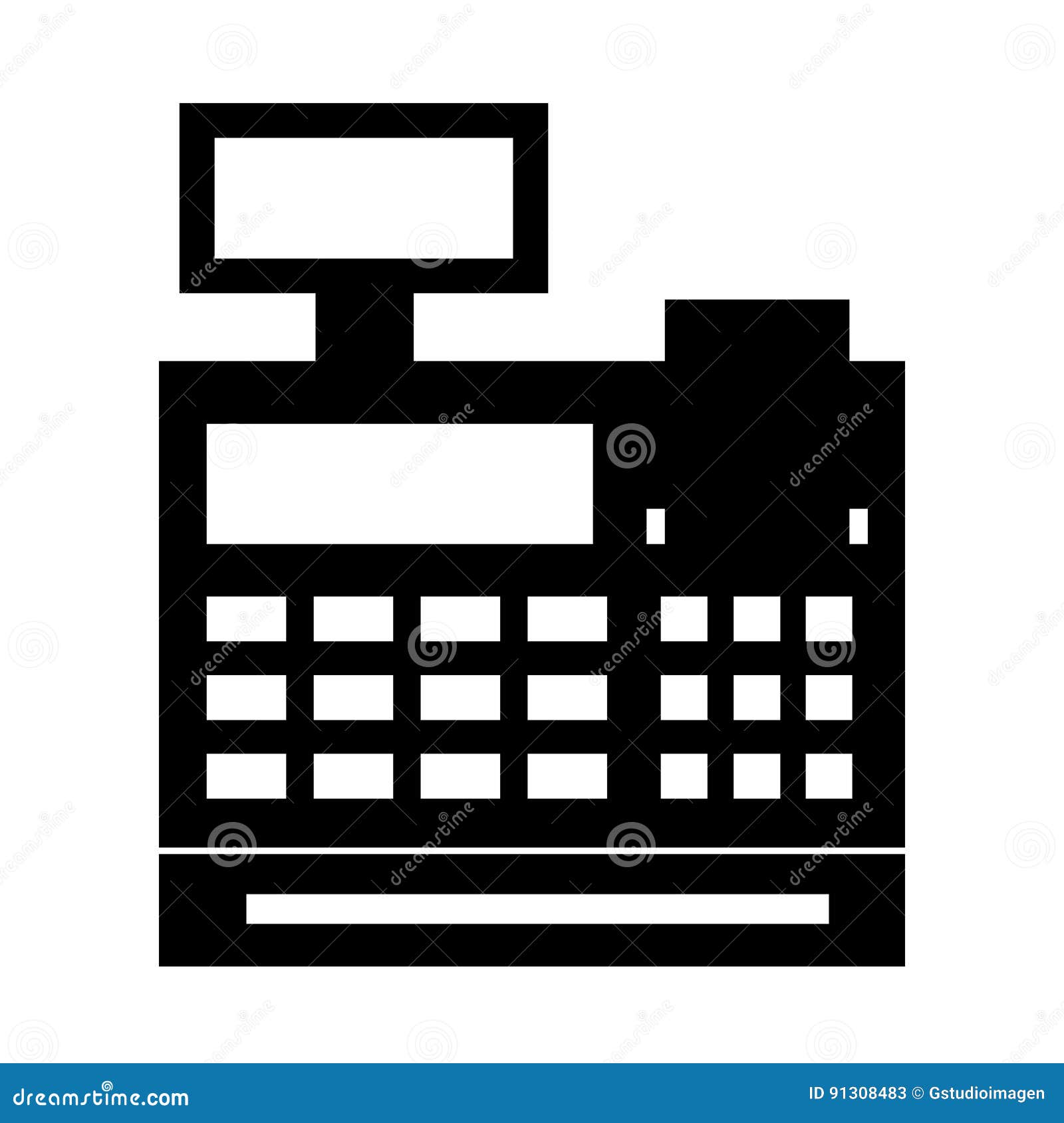 Cash Register Isolated Icon Stock Vector - Illustration of shopping ...