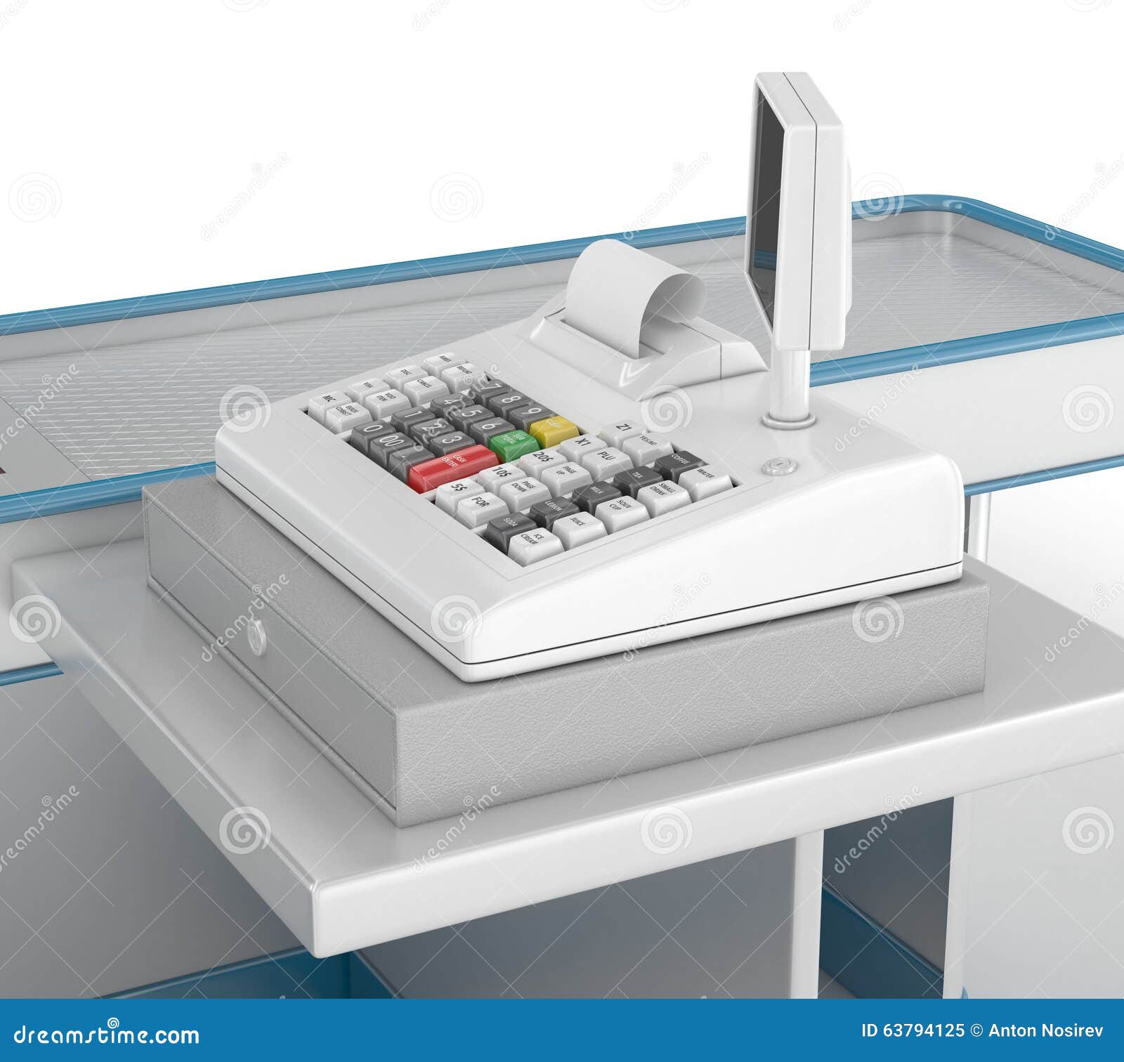 The cash register place stock illustration. Illustration of commercial ...