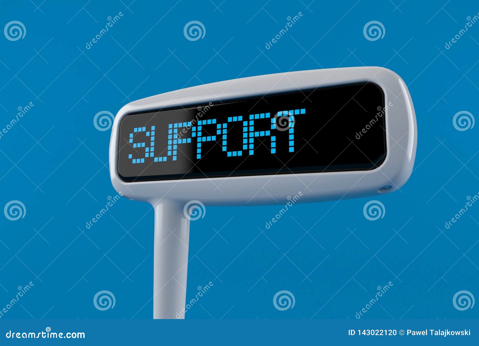 Cash Register Screen with Support Text Stock Illustration ...