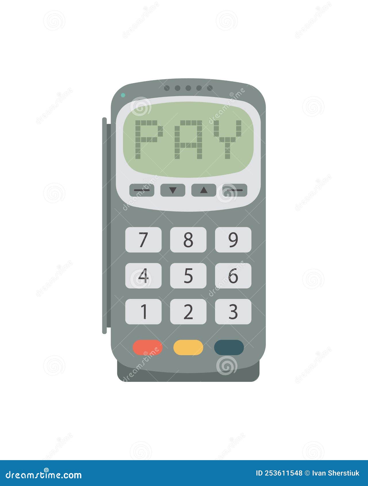 Cash Register Vector Flat Material Design Isolated on White Background ...