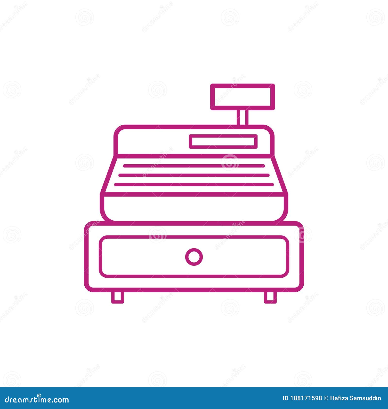 Cash Register. Vector Illustration Decorative Design Stock Vector ...