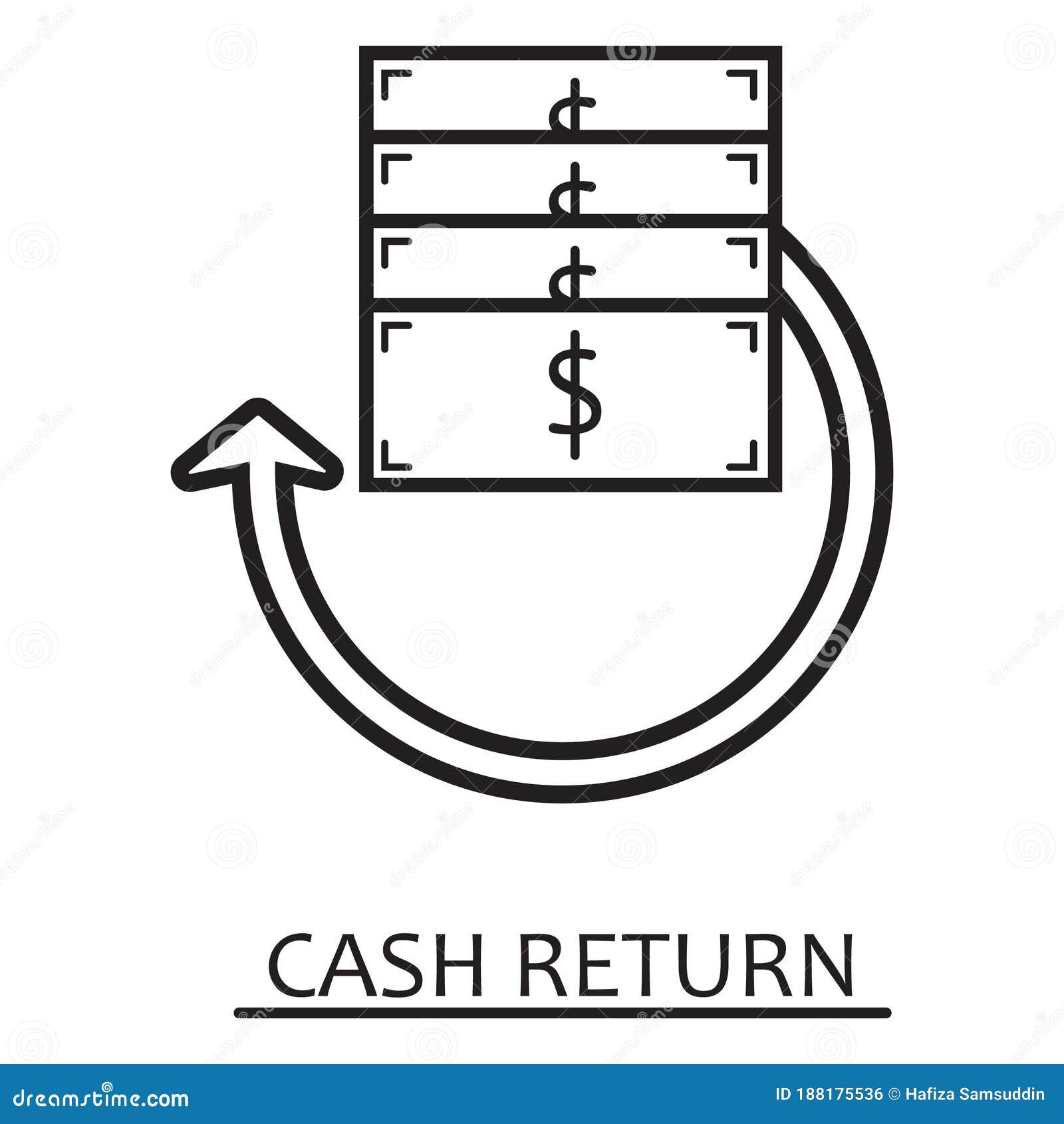 Cash Return Concept. Vector Illustration Decorative Design Stock Vector ...