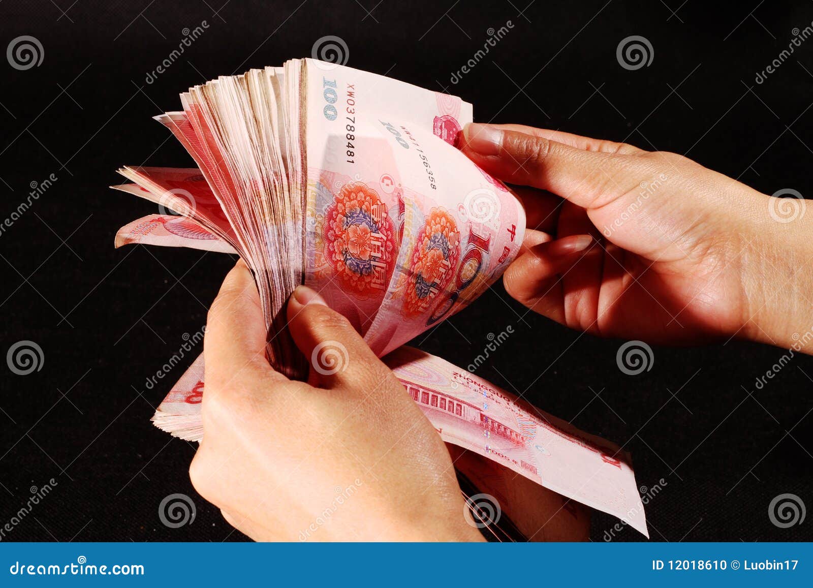Cash of RMB(Chinese Yuan) stock photo. Image of asia - 12018610
