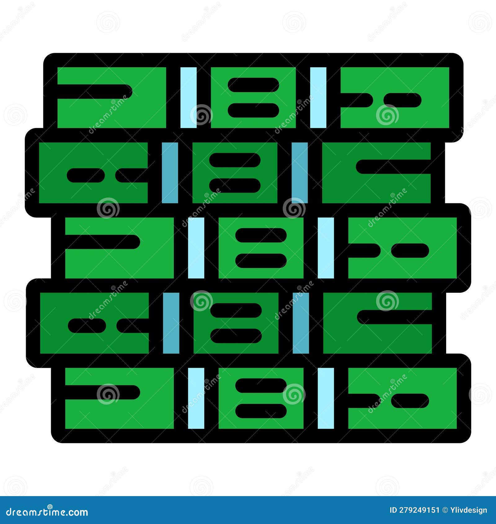 Cash Stack Laundry Money Icon Vector Flat Stock Illustration ...