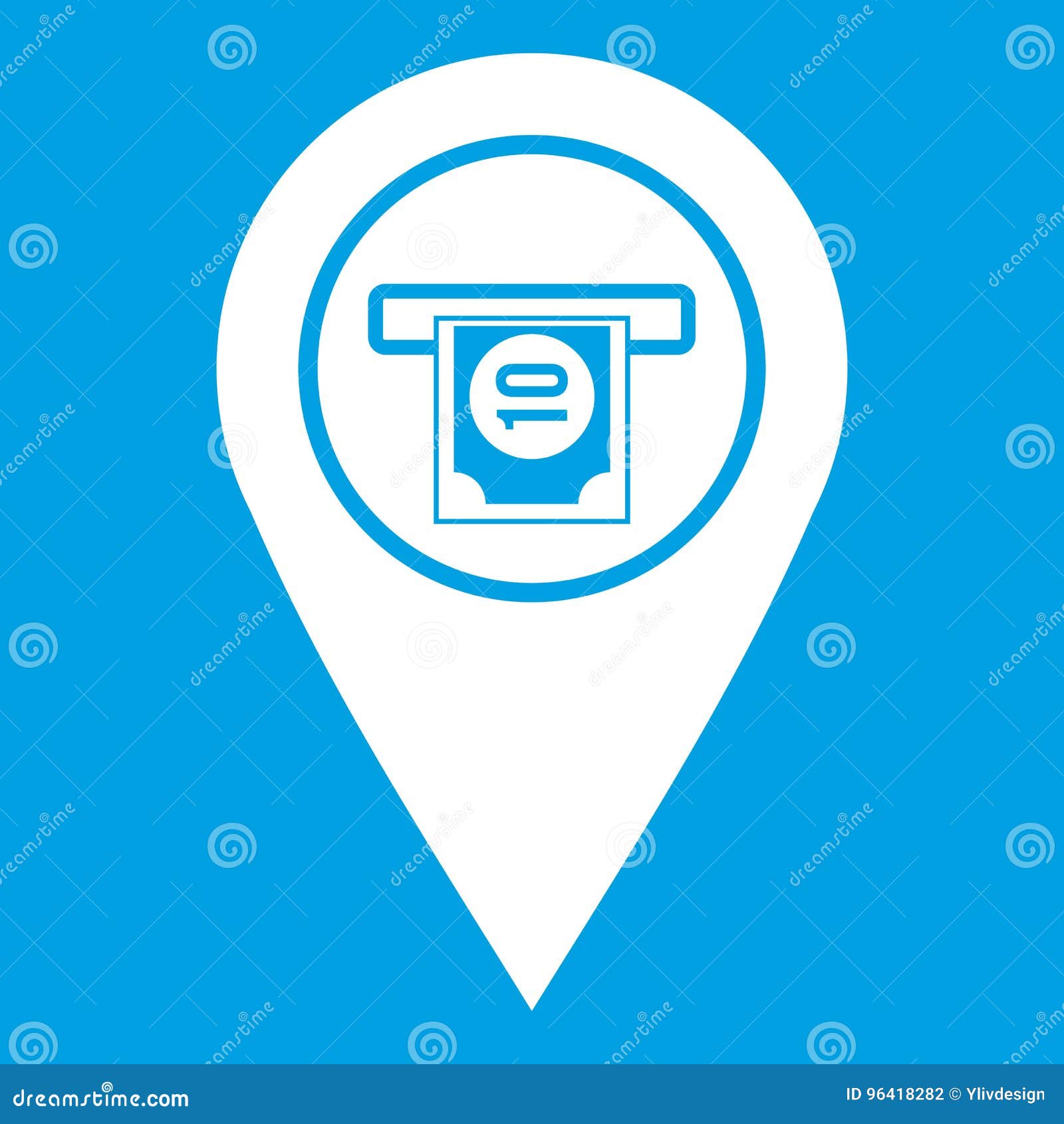 Cash Terminal Pointer Icon White Stock Vector - Illustration of label ...