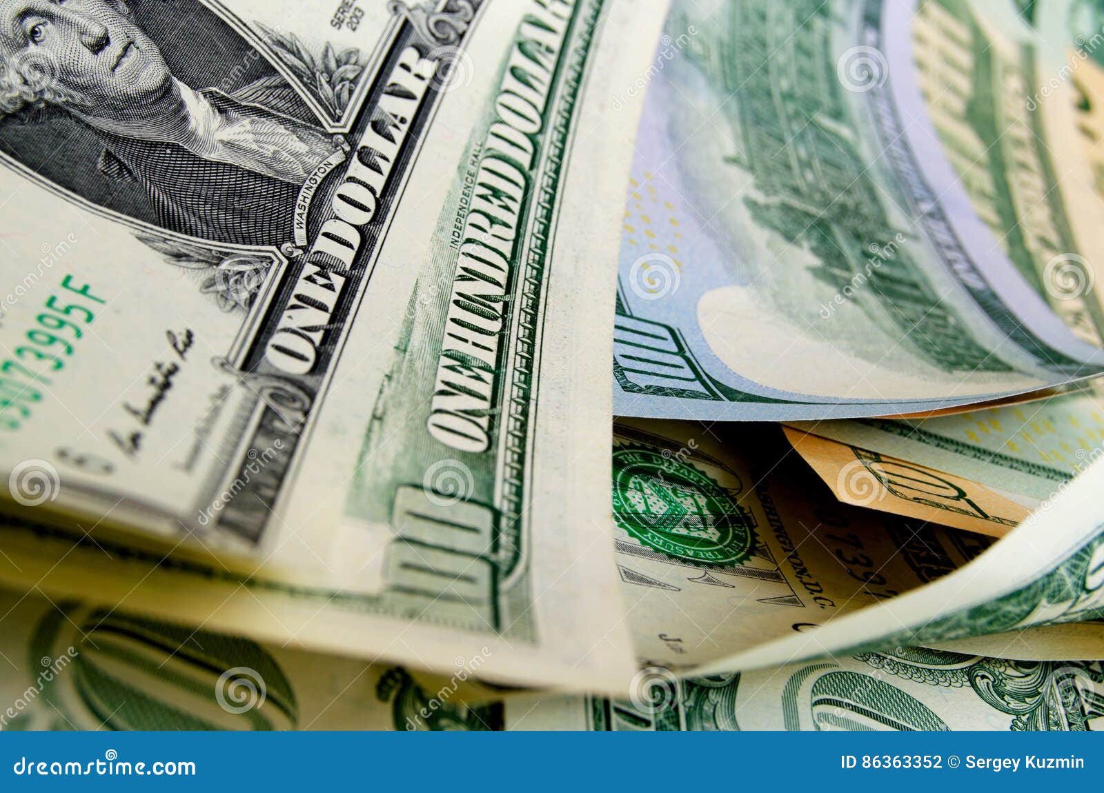 Cash US dollars. stock photo. Image of lending, profitability - 86363352