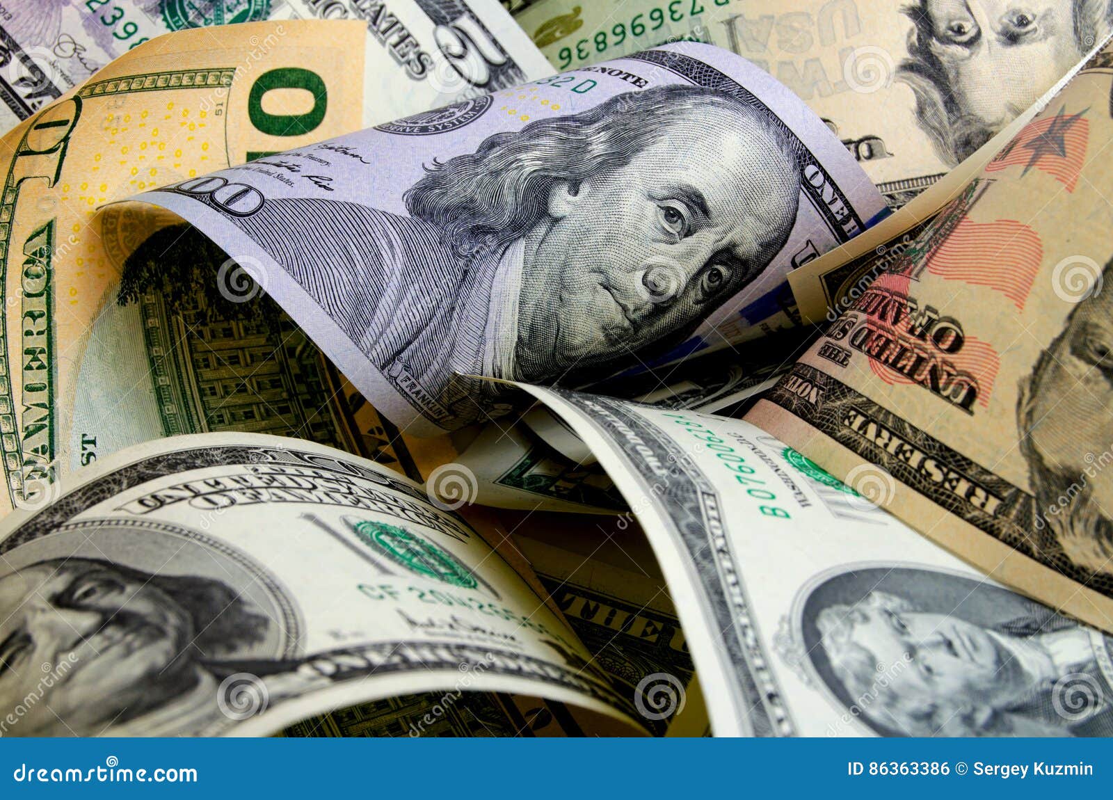 Cash US dollars. stock photo. Image of cashing, rates - 86363386