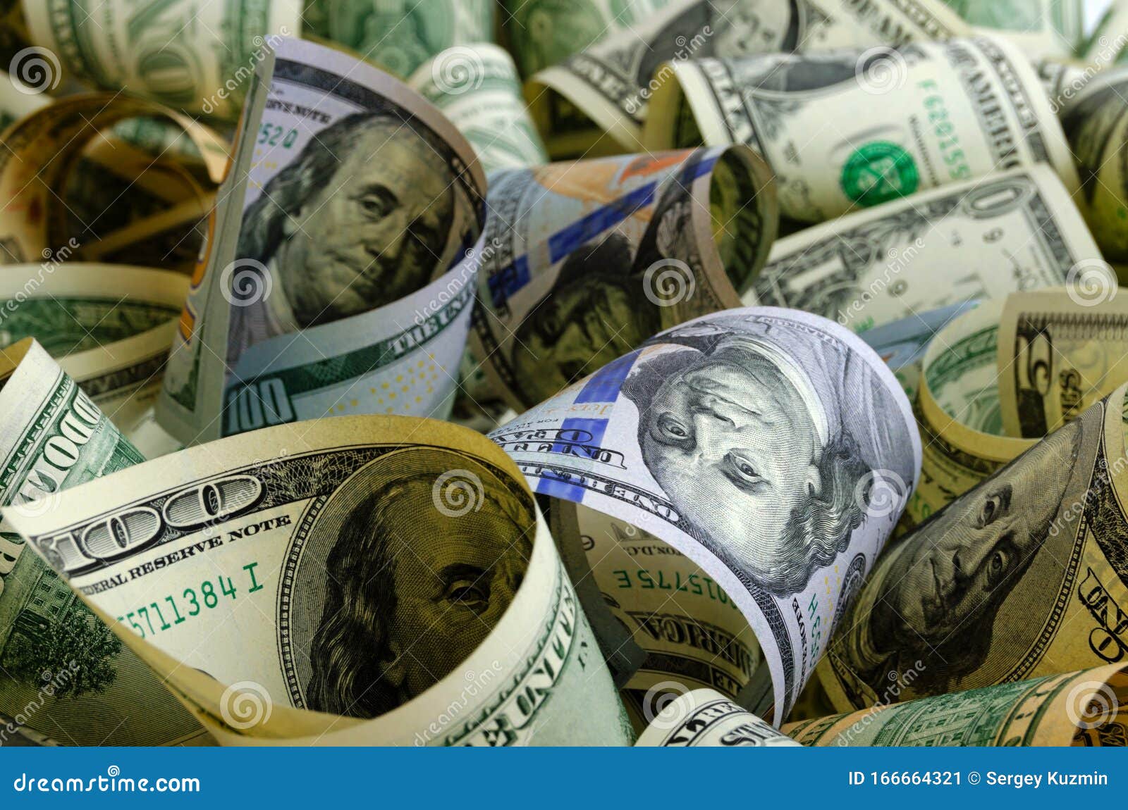 Cash US dollars stock image. Image of financial, rates - 166664321