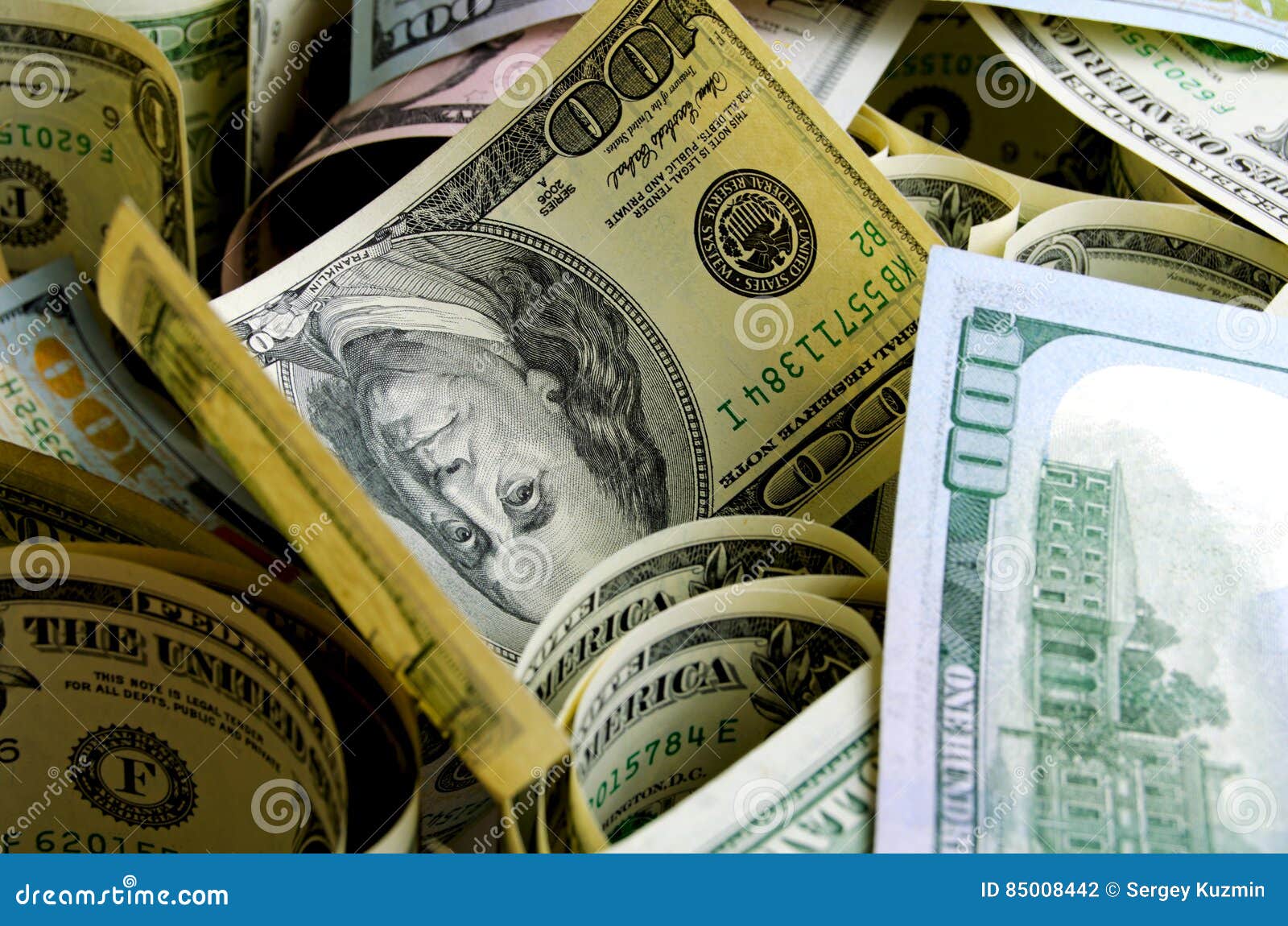 Cash US dollars. stock photo. Image of revenue, profit - 85008442