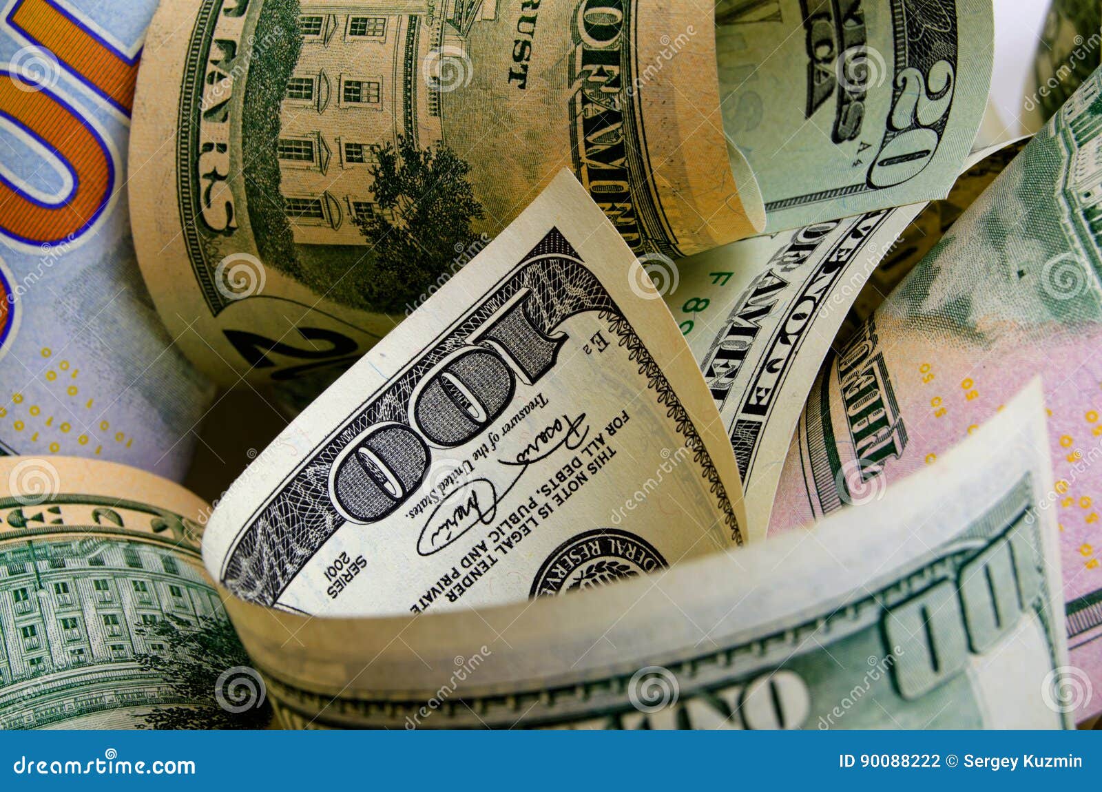 Cash US dollars. stock photo. Image of revenue, revenues - 90088222