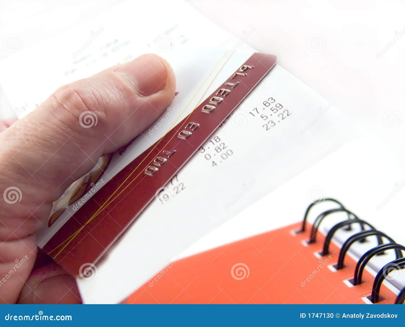 The Cash Voucher and Credit Card Stock Photo - Image of banking, cards ...