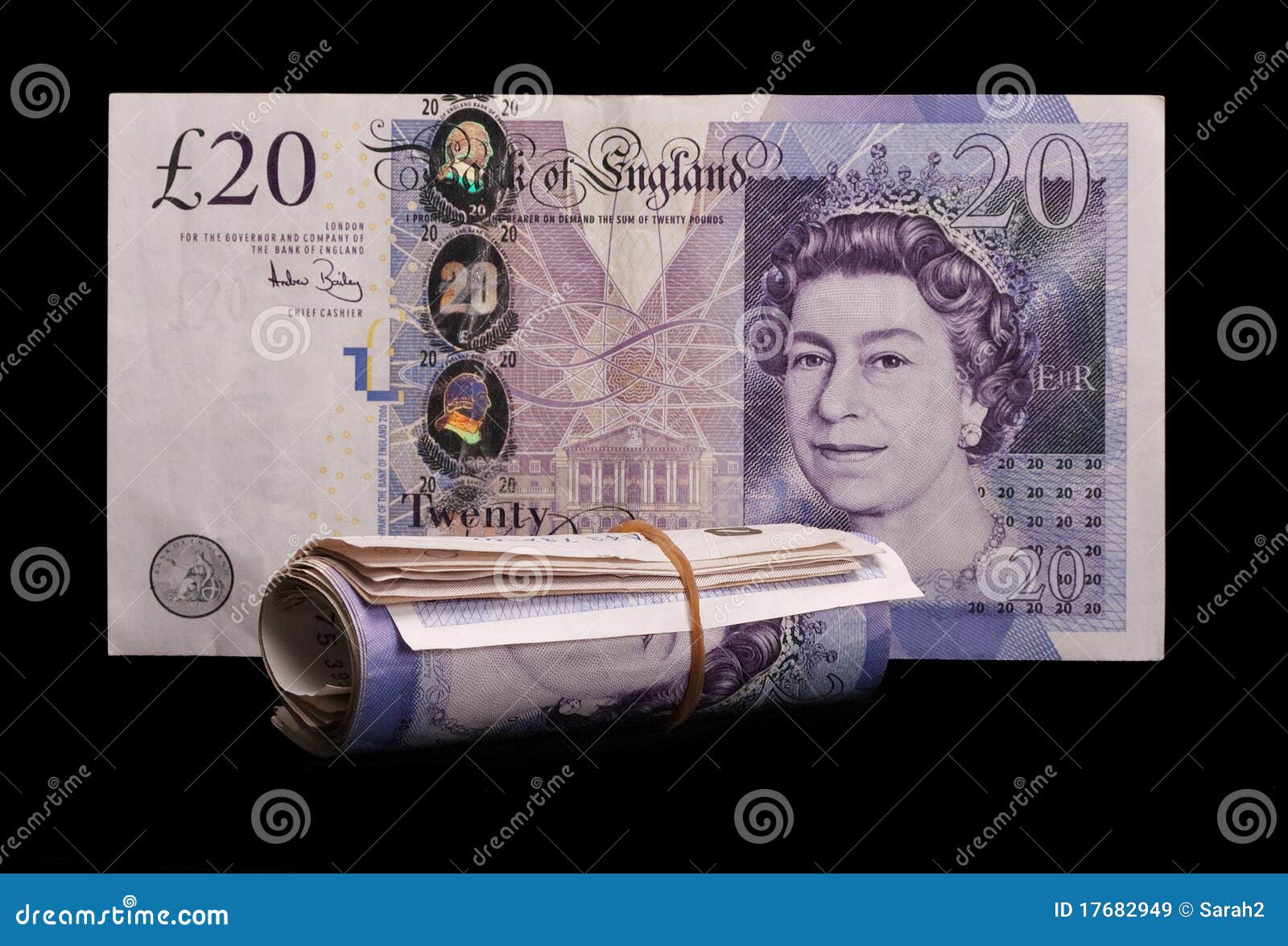 Cash - Wad of UK Sterling Notes Editorial Stock Image - Image of ...