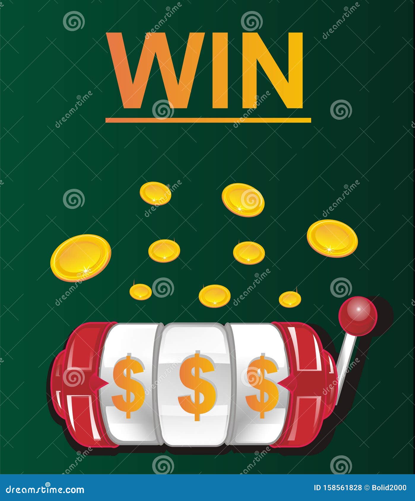 Cash and win stock illustration. Illustration of habit - 158561828