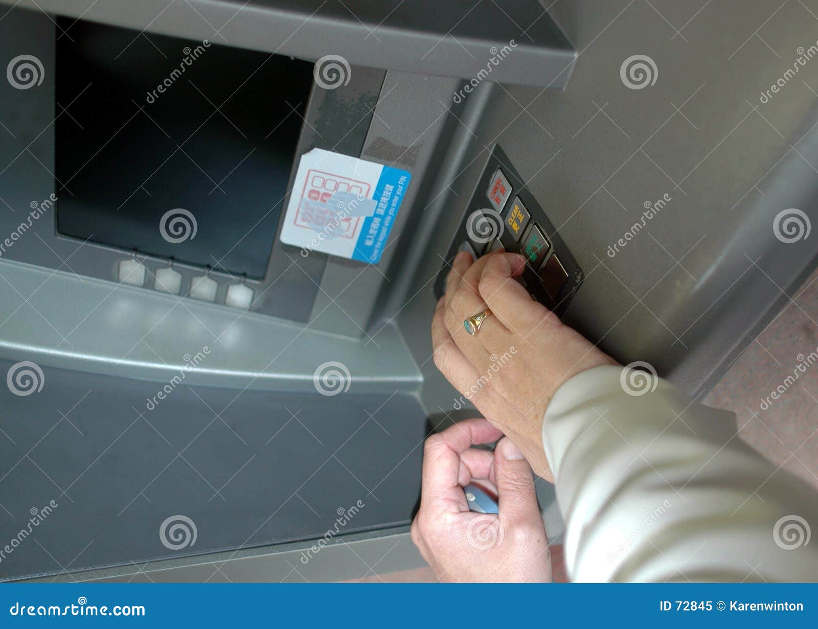 Cash withdrawal stock image. Image of money, cents, bank - 72845