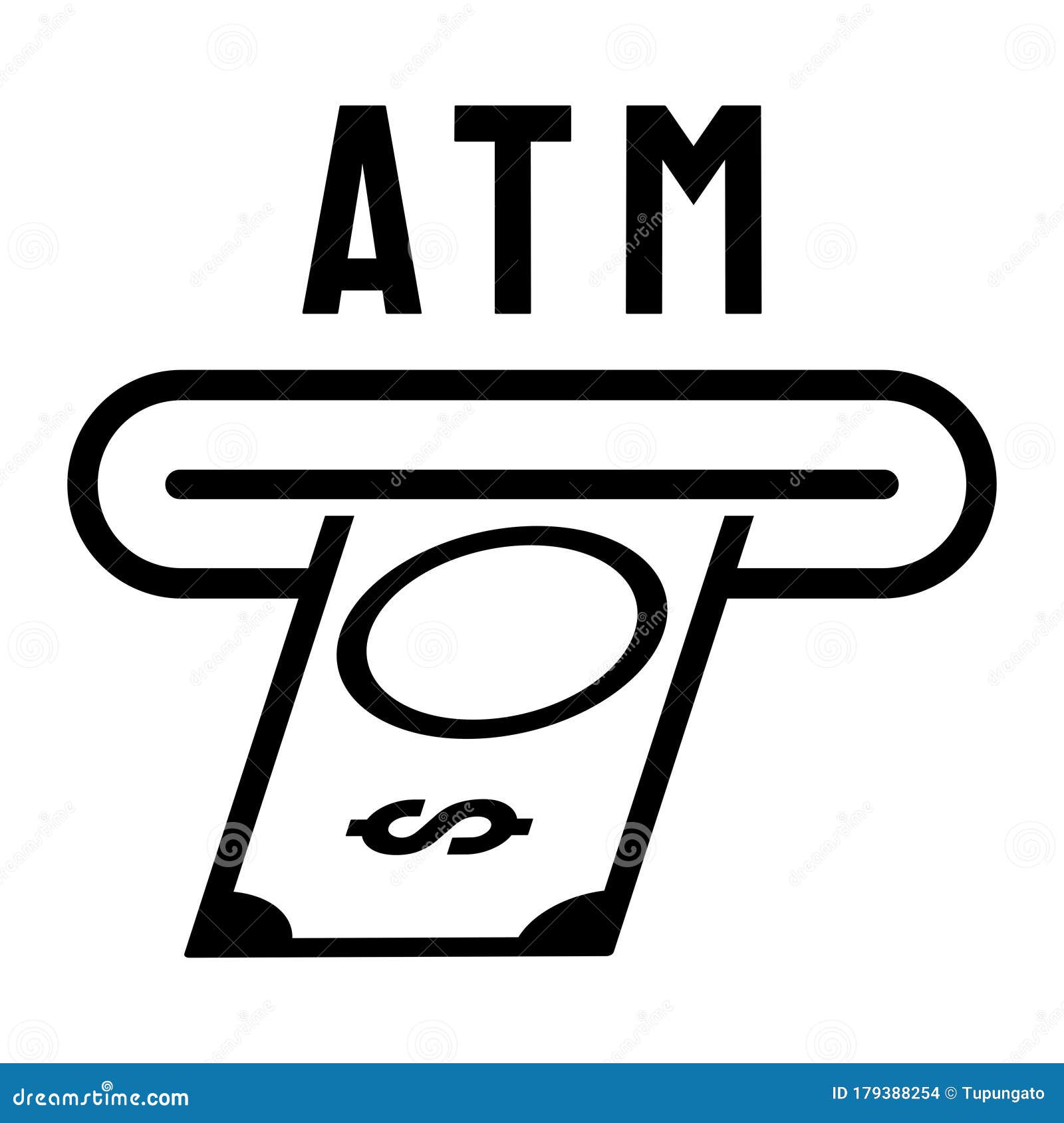 Cash withdrawal icon stock vector. Illustration of icon - 179388254