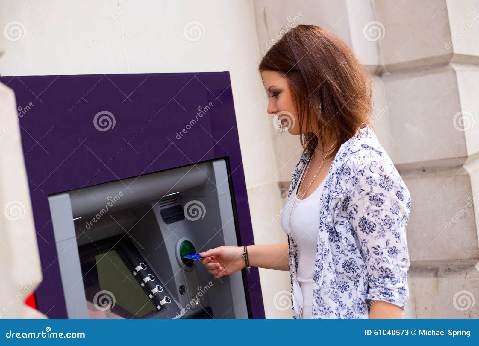 Cash withdrawal stock image. Image of dispenser, outdoors - 61040573