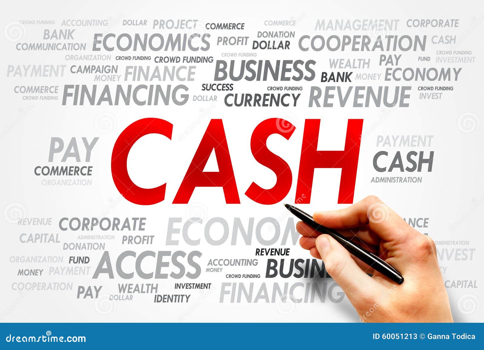 CASH Word Concept Written On Wooden Cube Blocks Lying On A Light Table ...