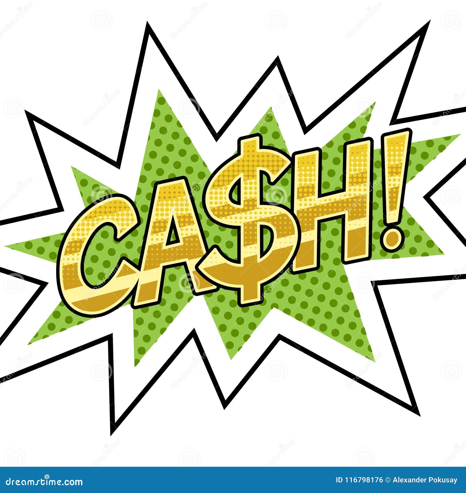 Cash Word Comic Book Pop Art Vector Illustration Stock Vector Illustration Of Style Poster