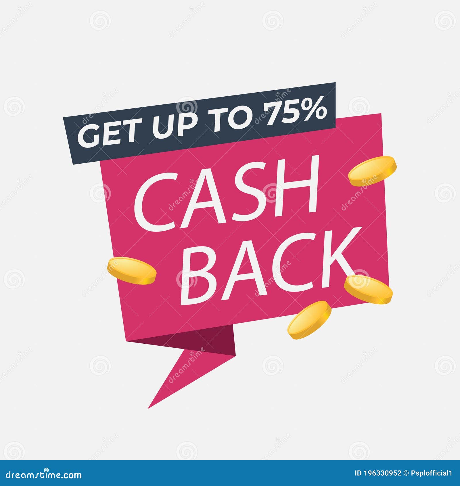 Cashback Label. Symbol Of Sale Shopping Tag And Saving Money Label ...