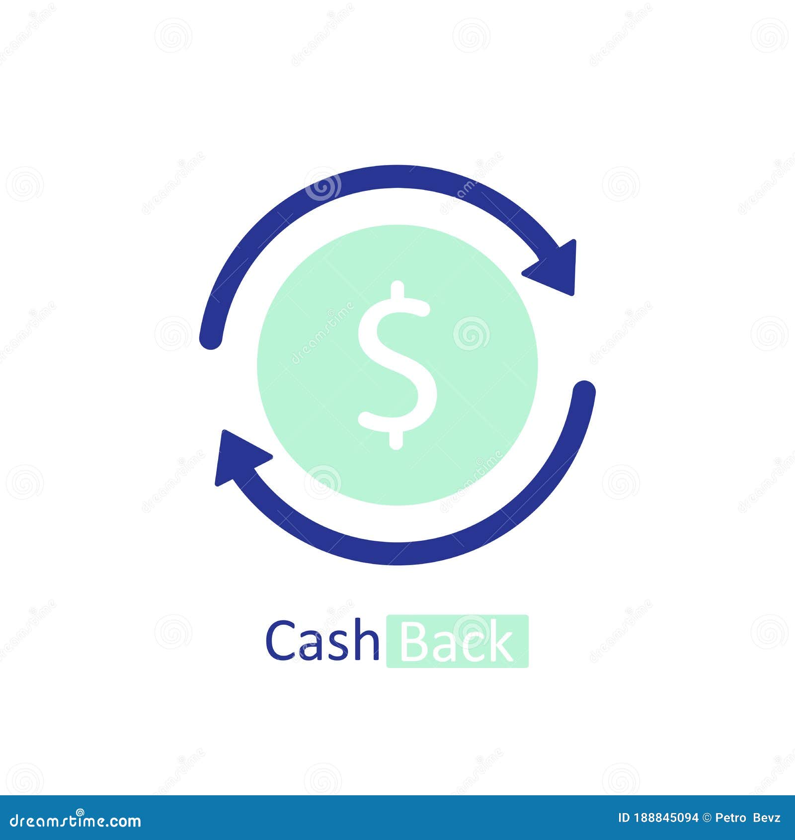 Cashback Logo Icon. Modern Flat Style Vector Illustration Stock ...