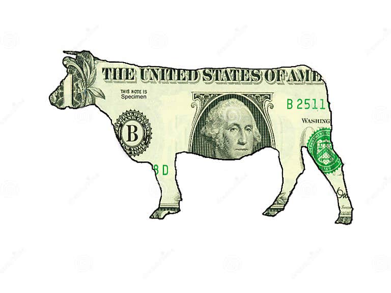 Cashcow Dollar stock illustration. Illustration of paper - 42093