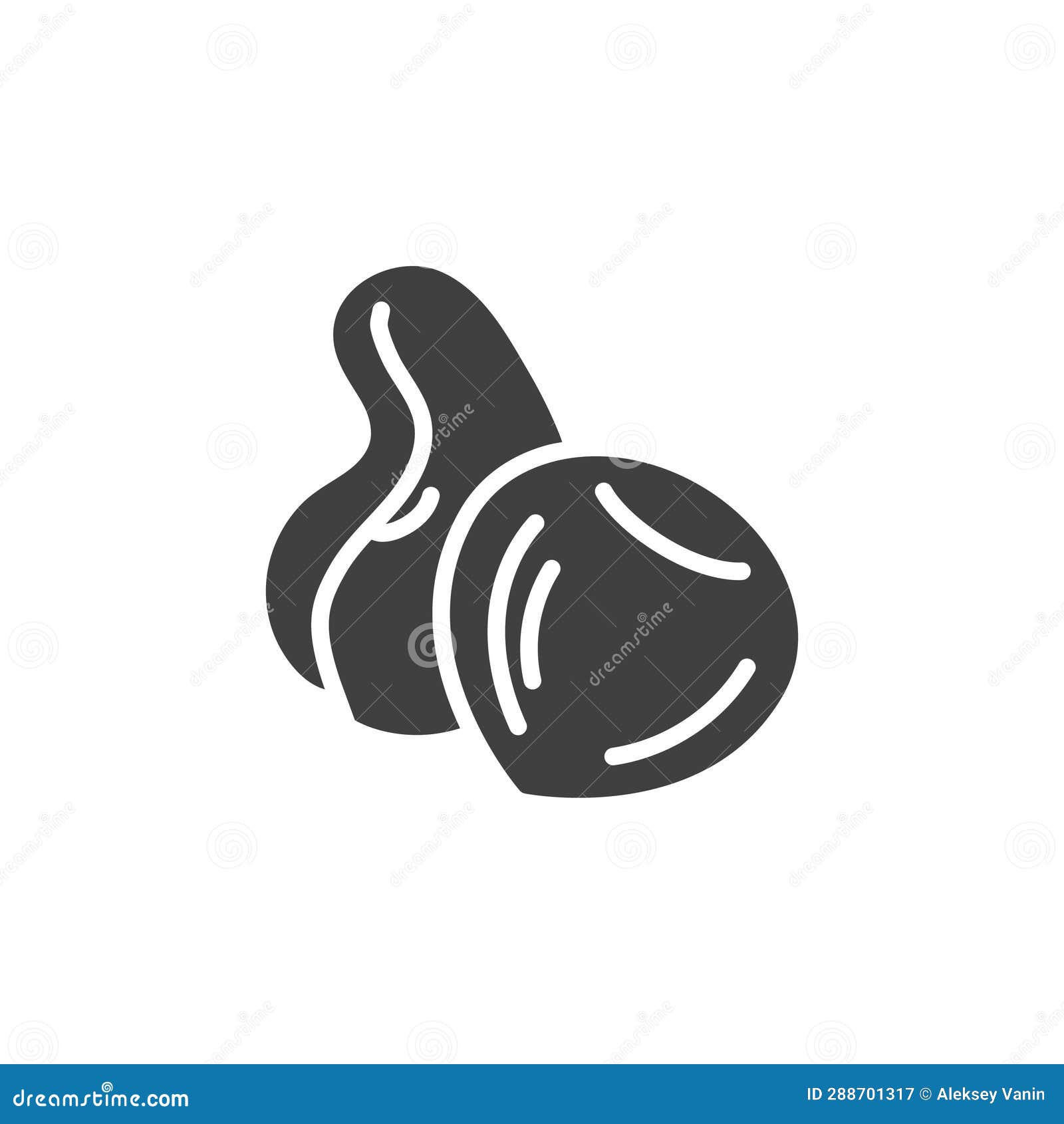 Hazelnut Vector Icon Nuts In Cartoon Style. Hazel Nut Food Collection ...