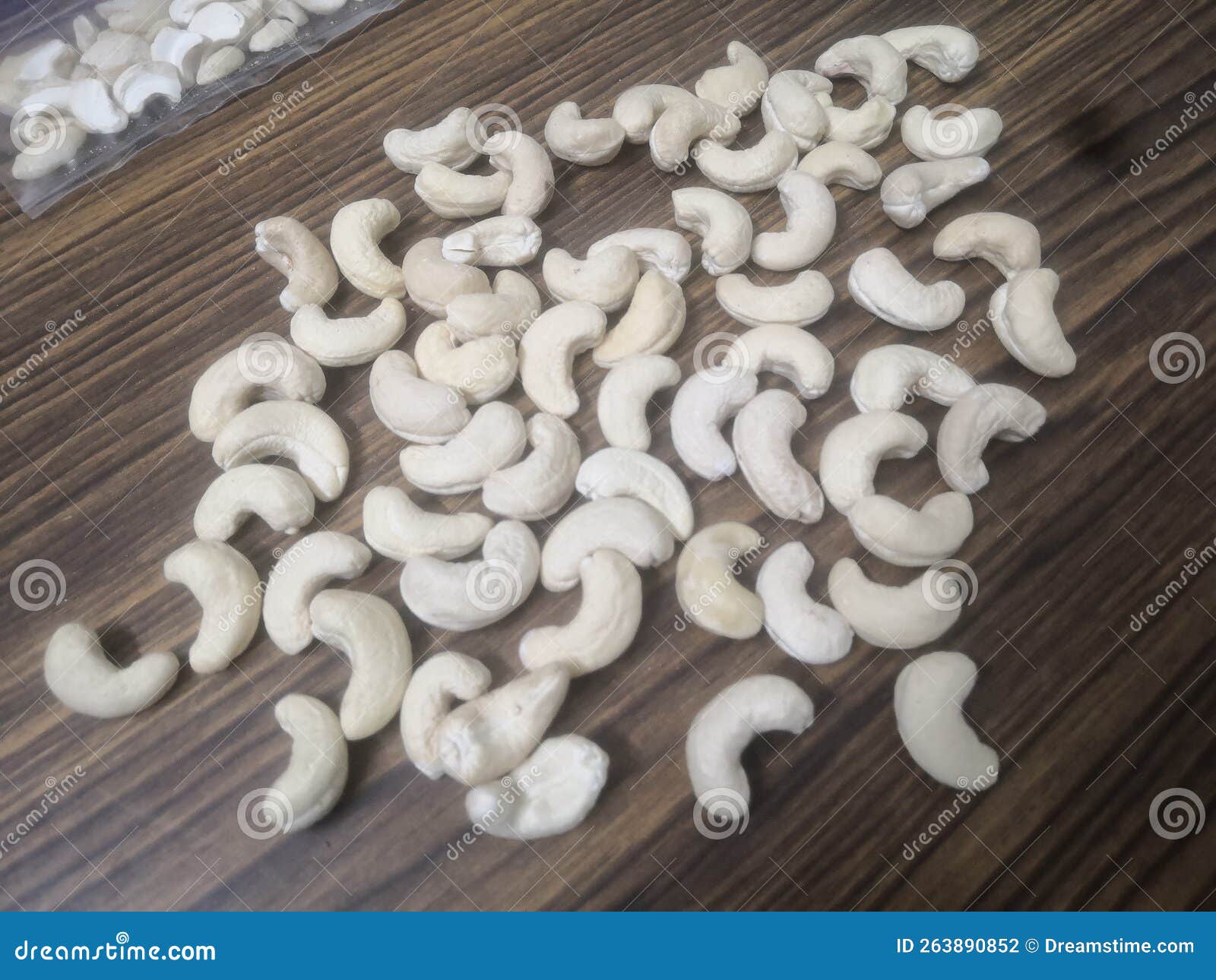 Cashew Nut Snow White Curved Stock Photo - Image of white, cashew ...