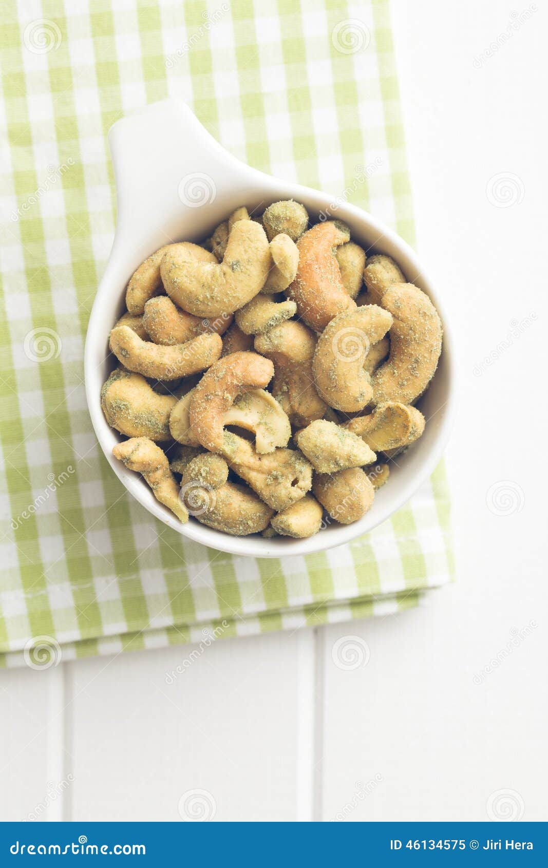 Cashew nuts coated wasabi stock image. Image of nature - 46134575