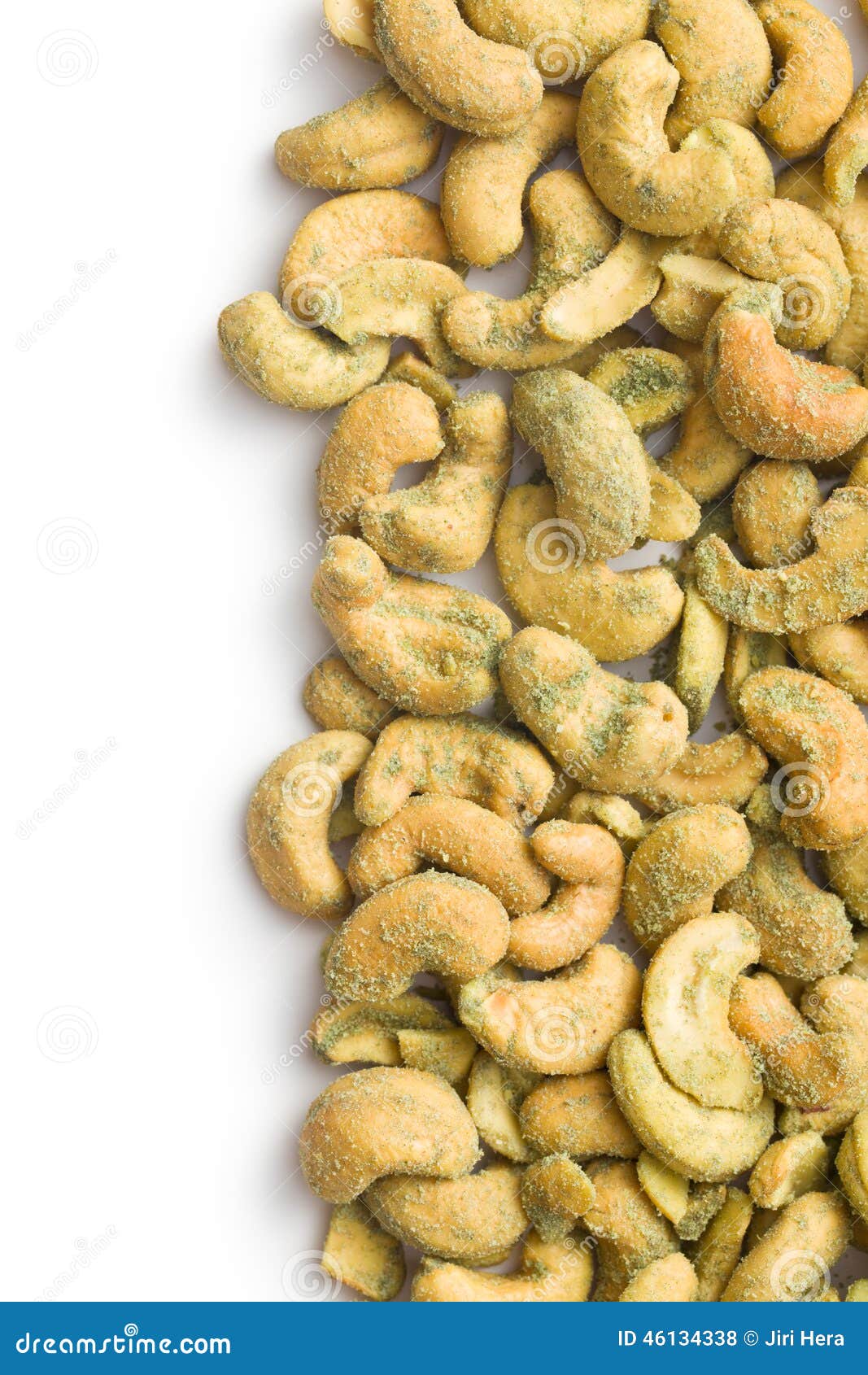 Cashew nuts coated wasabi stock photo. Image of green - 46134338