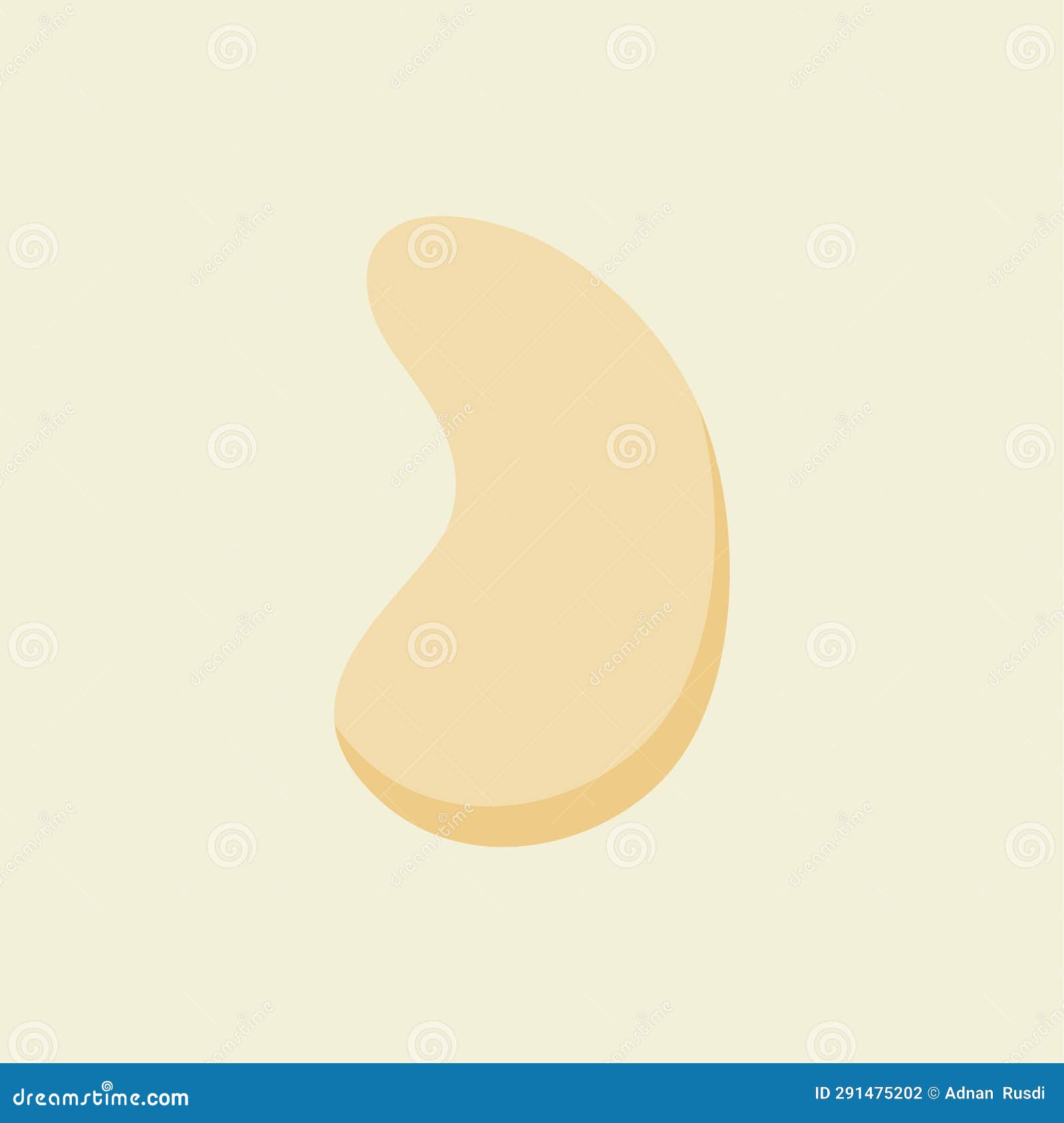 Cashew Nuts Flat Design Vector Illustration Stock Illustration - Illustration of natural ...