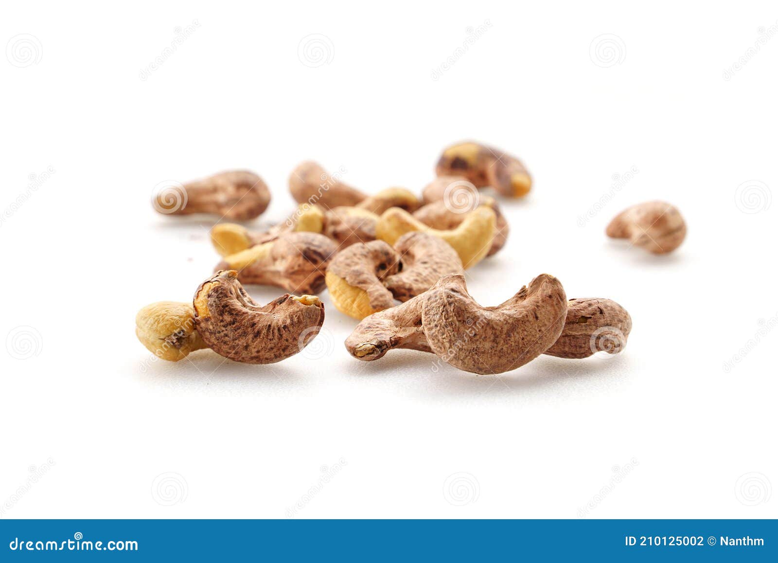 Cashew Nuts Isolated on White Stock Photo - Image of healthy, cover ...