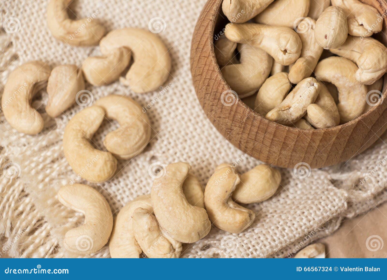 Cashew nuts in a pot stock photo. Image of roasted, sack - 66567324