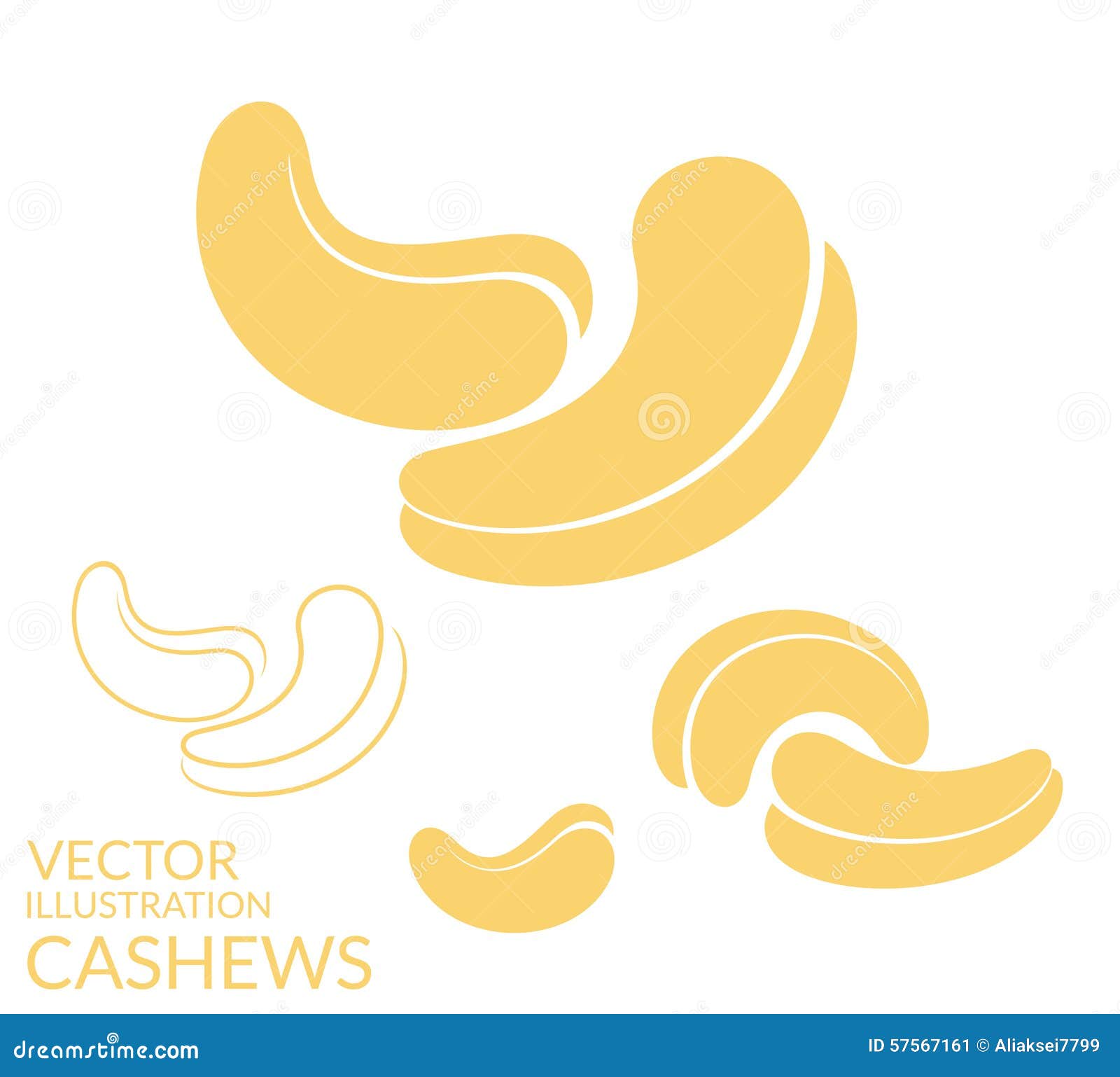 Cashews. Icon set stock vector. Illustration of healthy - 57567161