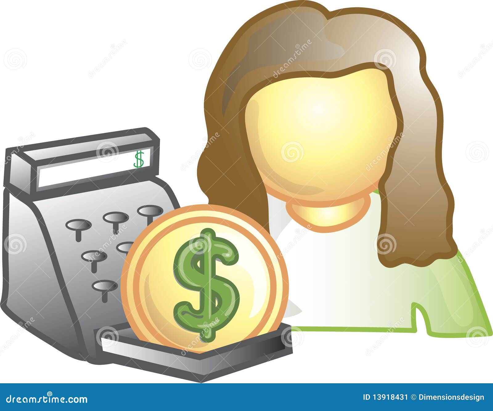 Cashier Icon stock vector. Illustration of beverage, food - 13918431