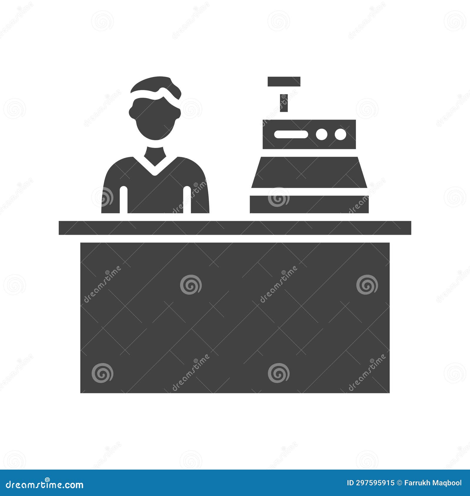 Cashier Icon Vector Illustration | CartoonDealer.com #195051930