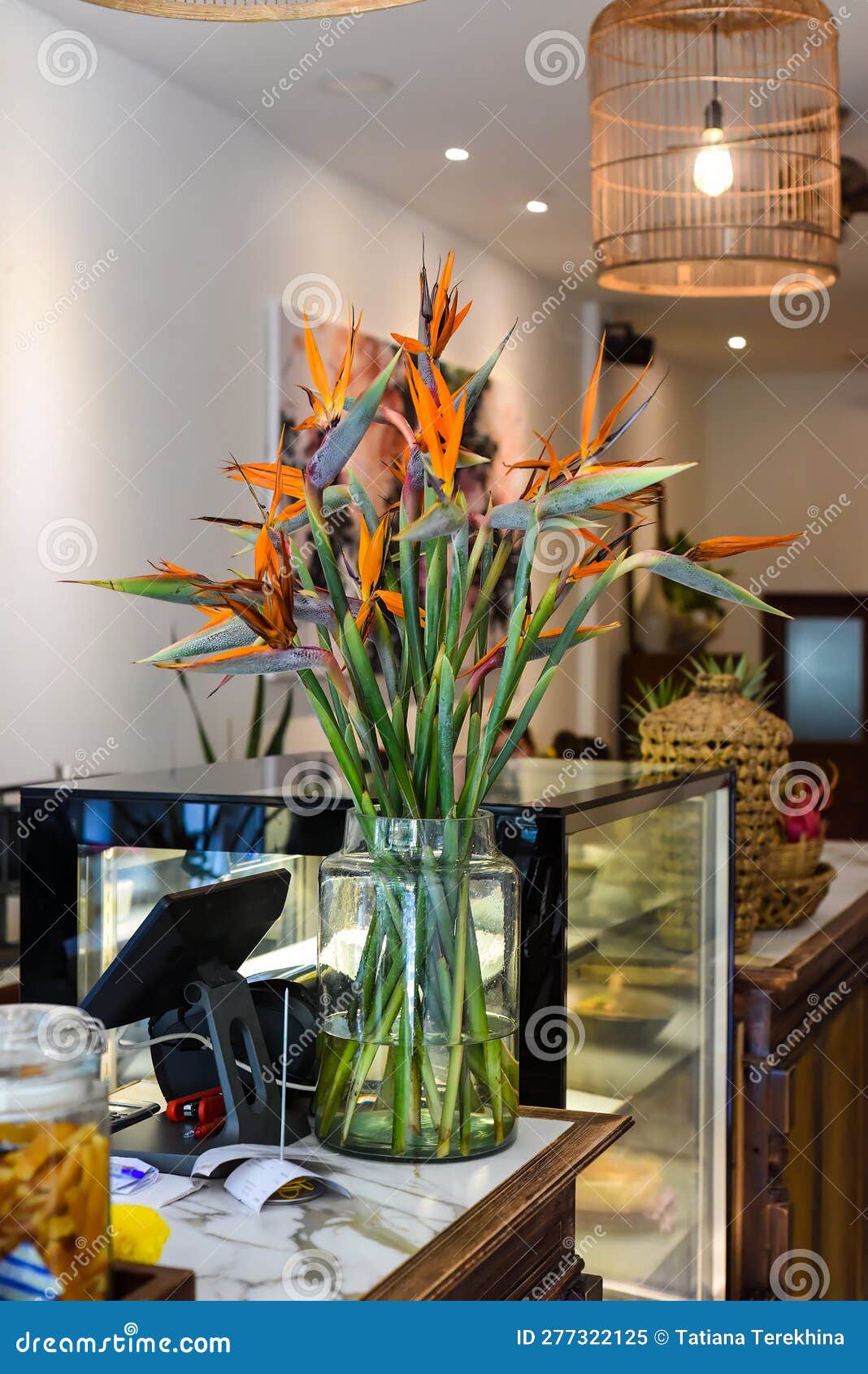 Cashier Machine and Computer in a Vietnamese Coffee Shop Stock Image ...
