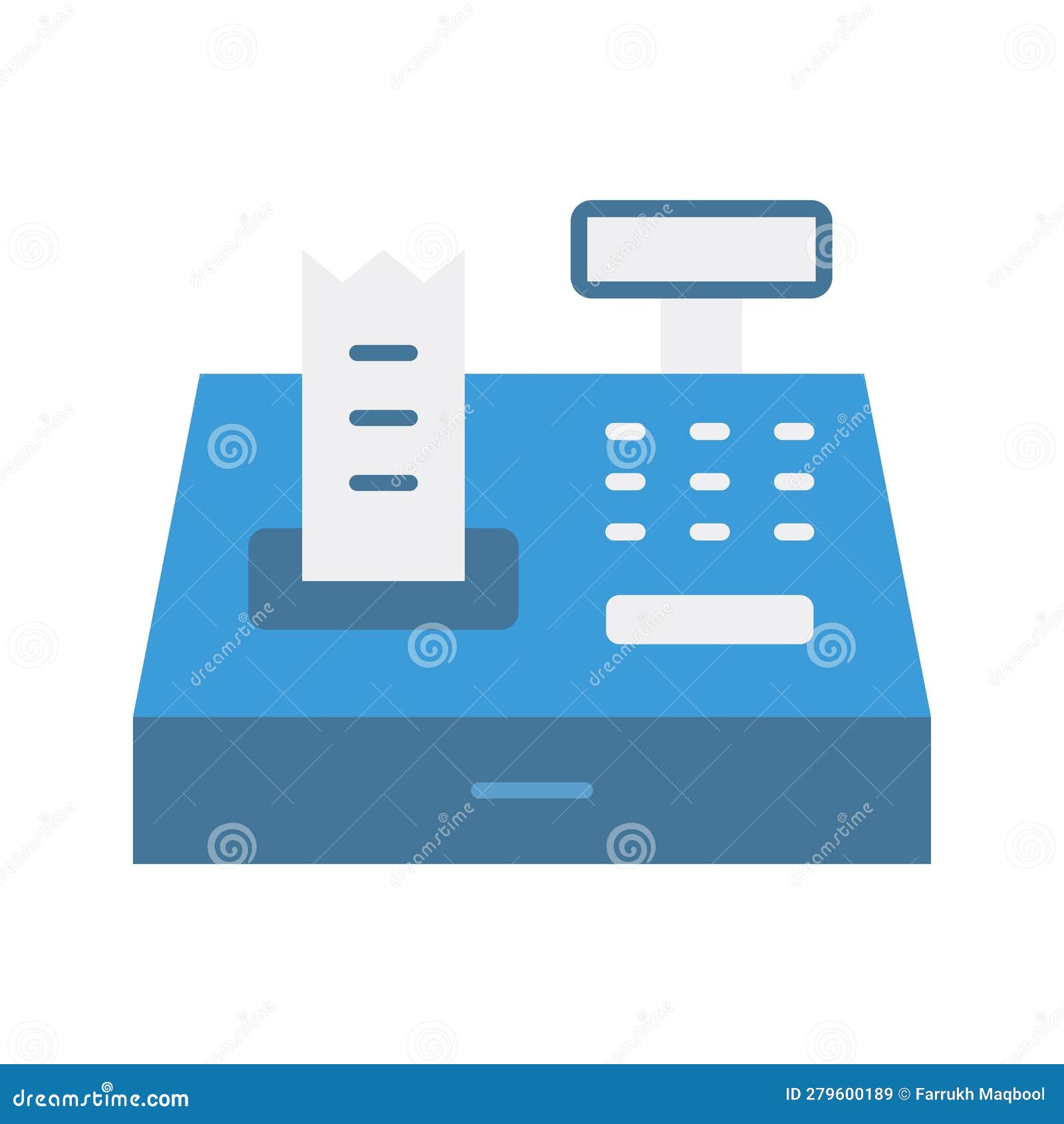 Cashier Machine Icon Vector Image. Stock Vector - Illustration of icon ...