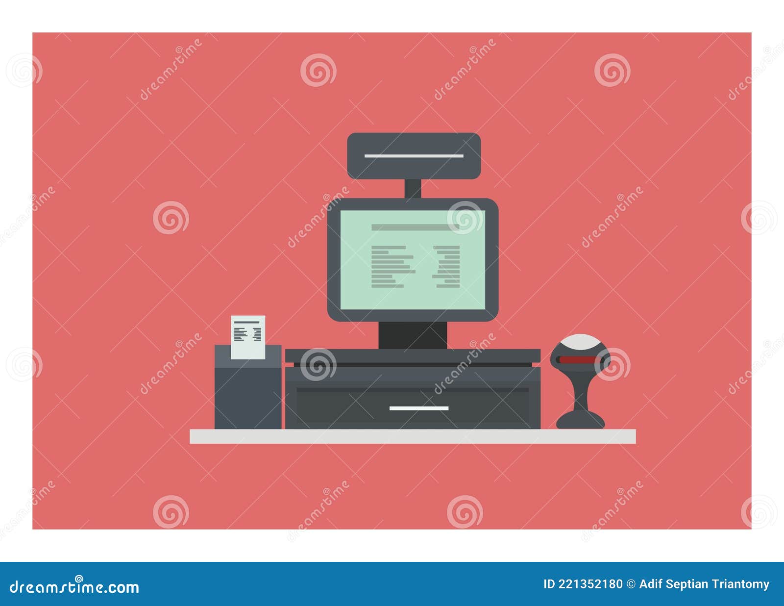 Cashier Machine Or Cash Register Terminal Stock Photography ...