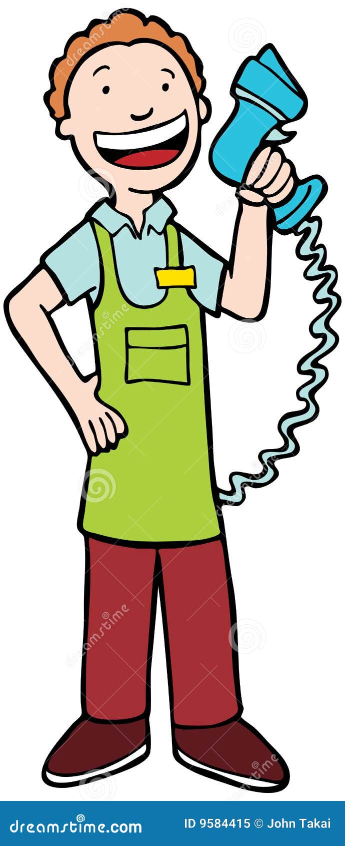 Cashier Man Cartoon Vector | CartoonDealer.com #9584415
