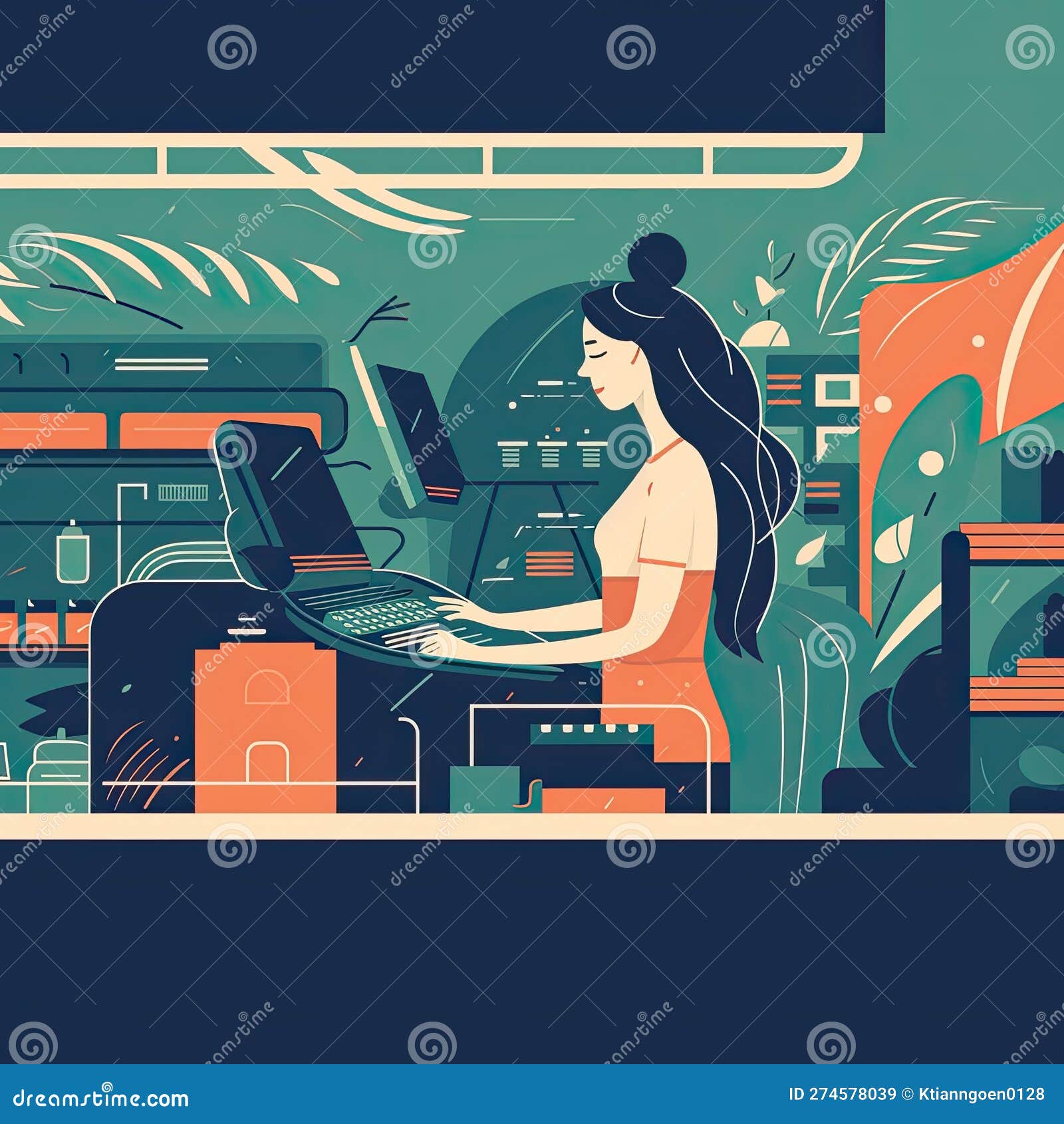 A Cashier Scanning Items and Processing Transactions at a Checkout ...