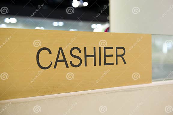Cashier sign stock image. Image of financial, common - 21753691