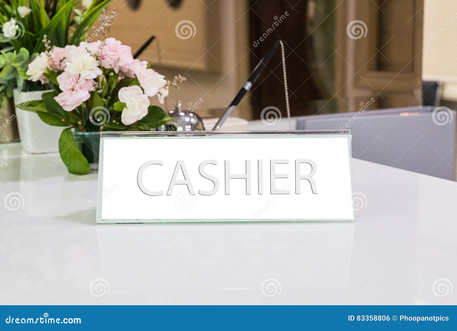 Cashier sign stock photo. Image of booking, contact, information - 83358806