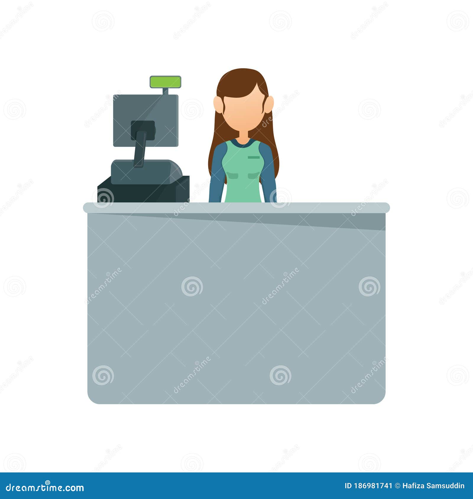 Cashier. Vector Illustration Decorative Design Stock Vector ...