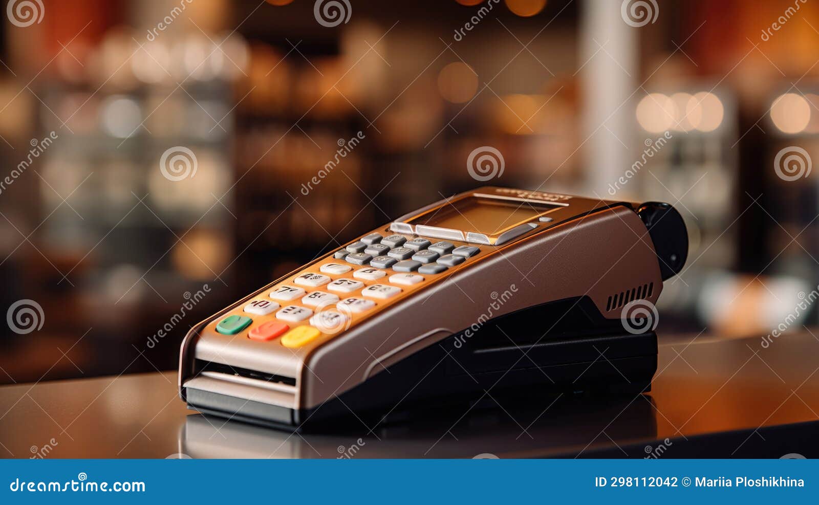 Cashless Payment in the Store To Pay with Pos Terminal Stock Photo ...